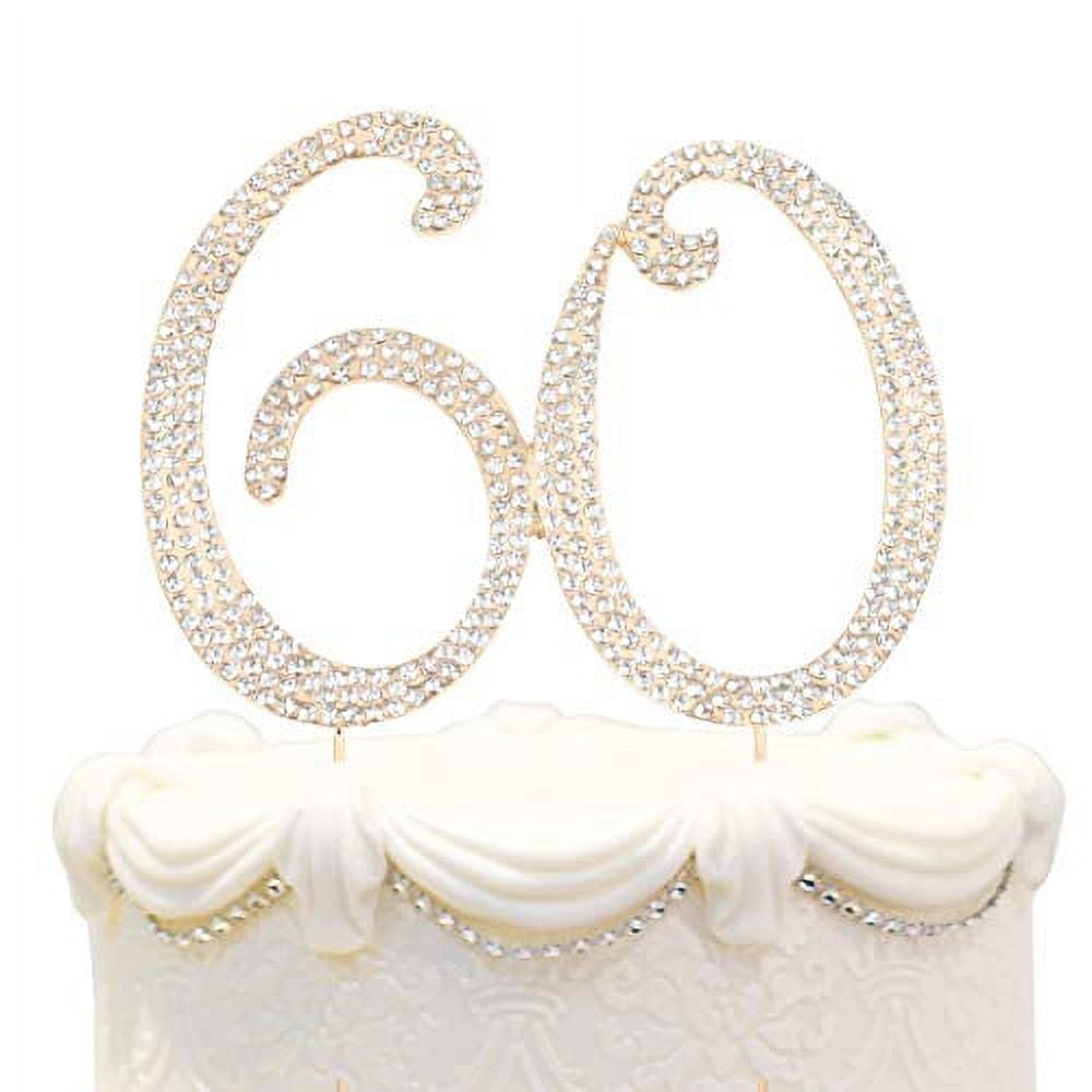 Hatcher lee Bling Crystal Rhinestone 60 Birthday Cake Topper - Best ...