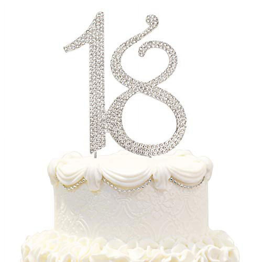 Hatcher lee Bling Crystal Happy 18 Birthday Cake Topper - Best Keepsake ...