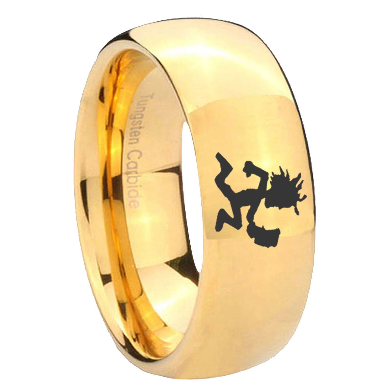 Hatchet Man 8MM Dome Gold Plated Tungsten Men's Ring - Walmart.com