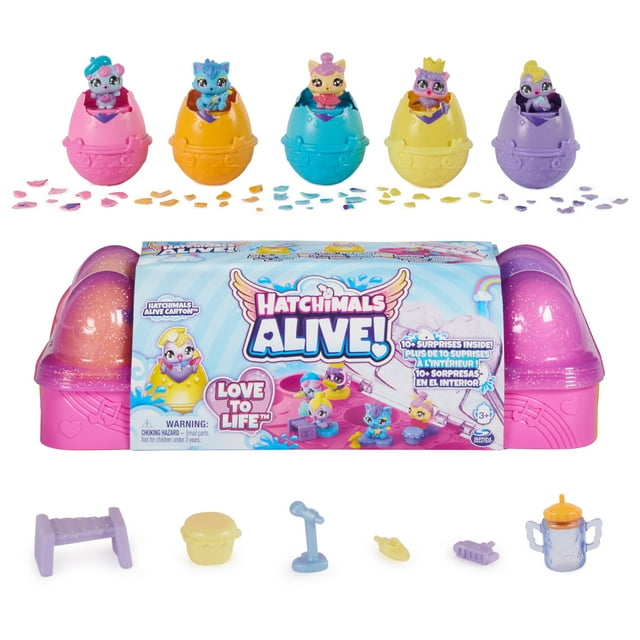 Hatchimals Alive, Egg Carton Toy with 5 Mini Figures in Self-Hatching ...