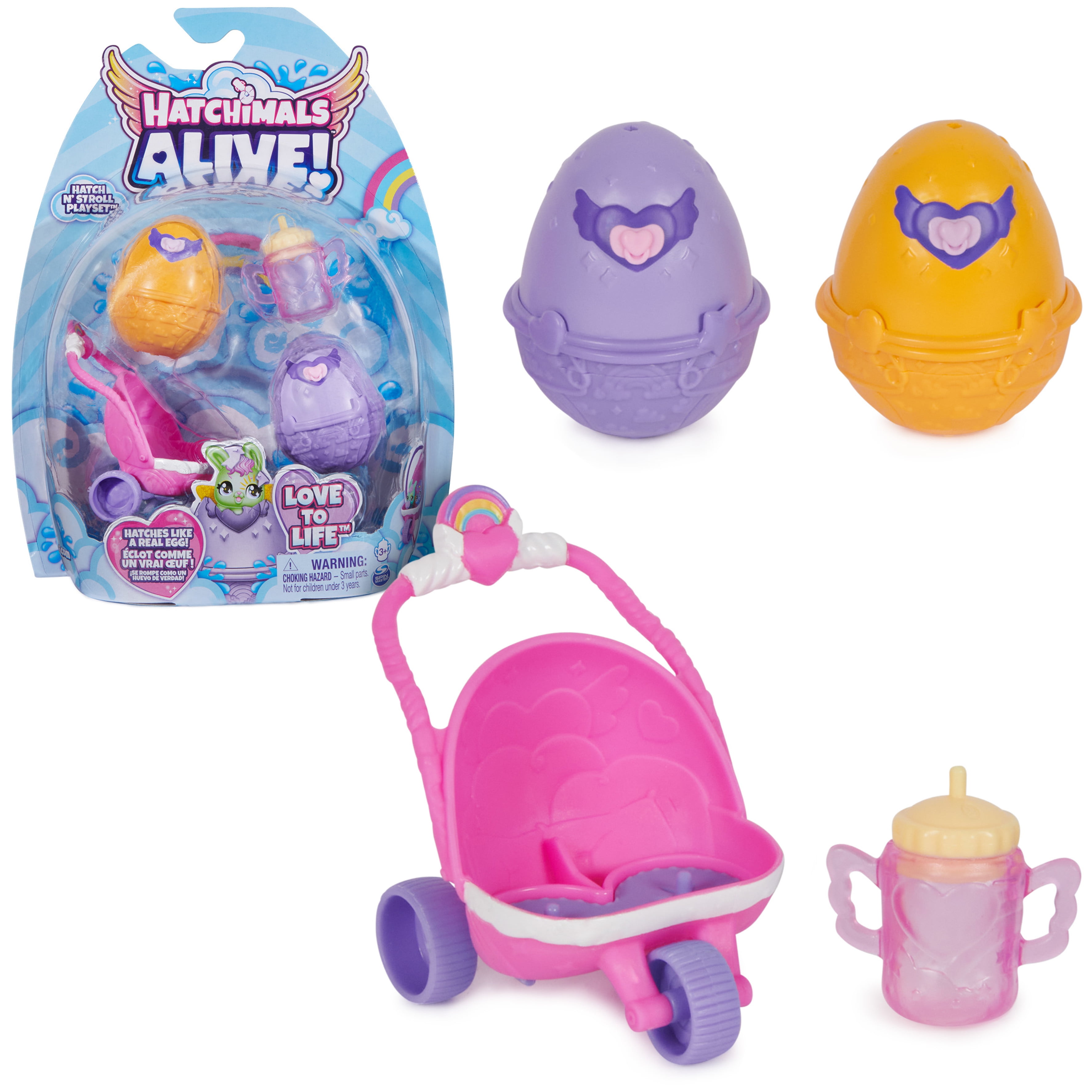 Hatchimals Alive Hatch N' Stroll Playset with Stroller - Walmart.com