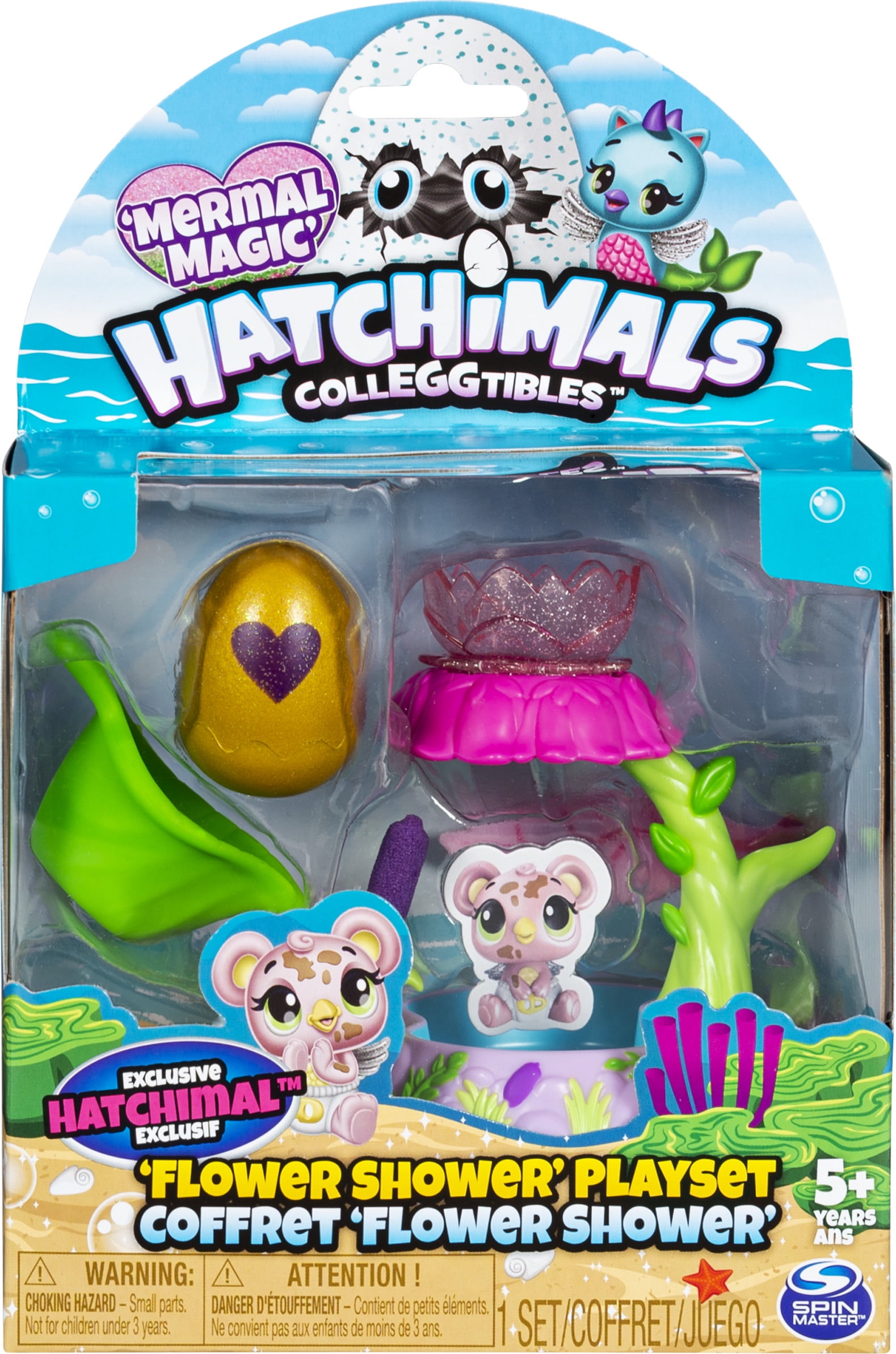 Hatchimals Flower Shower Playset with Exclusive Mermal Magic Hatchimals ...