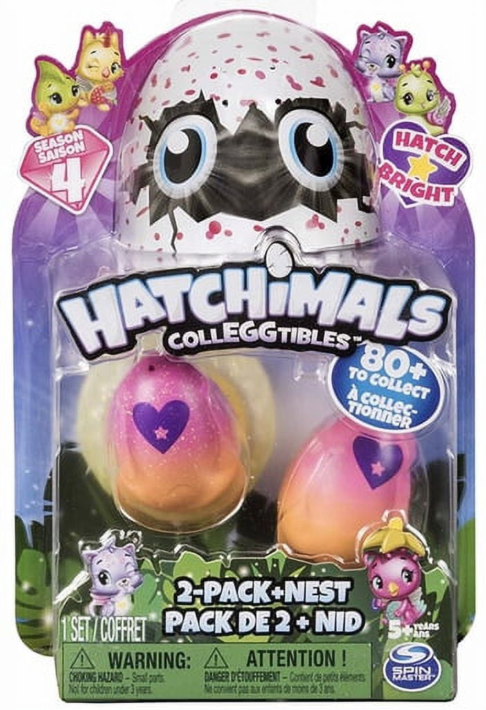 Hatchimals Colleggtibles Season 4 Hatch Bright Mystery with Nest, 2 ...