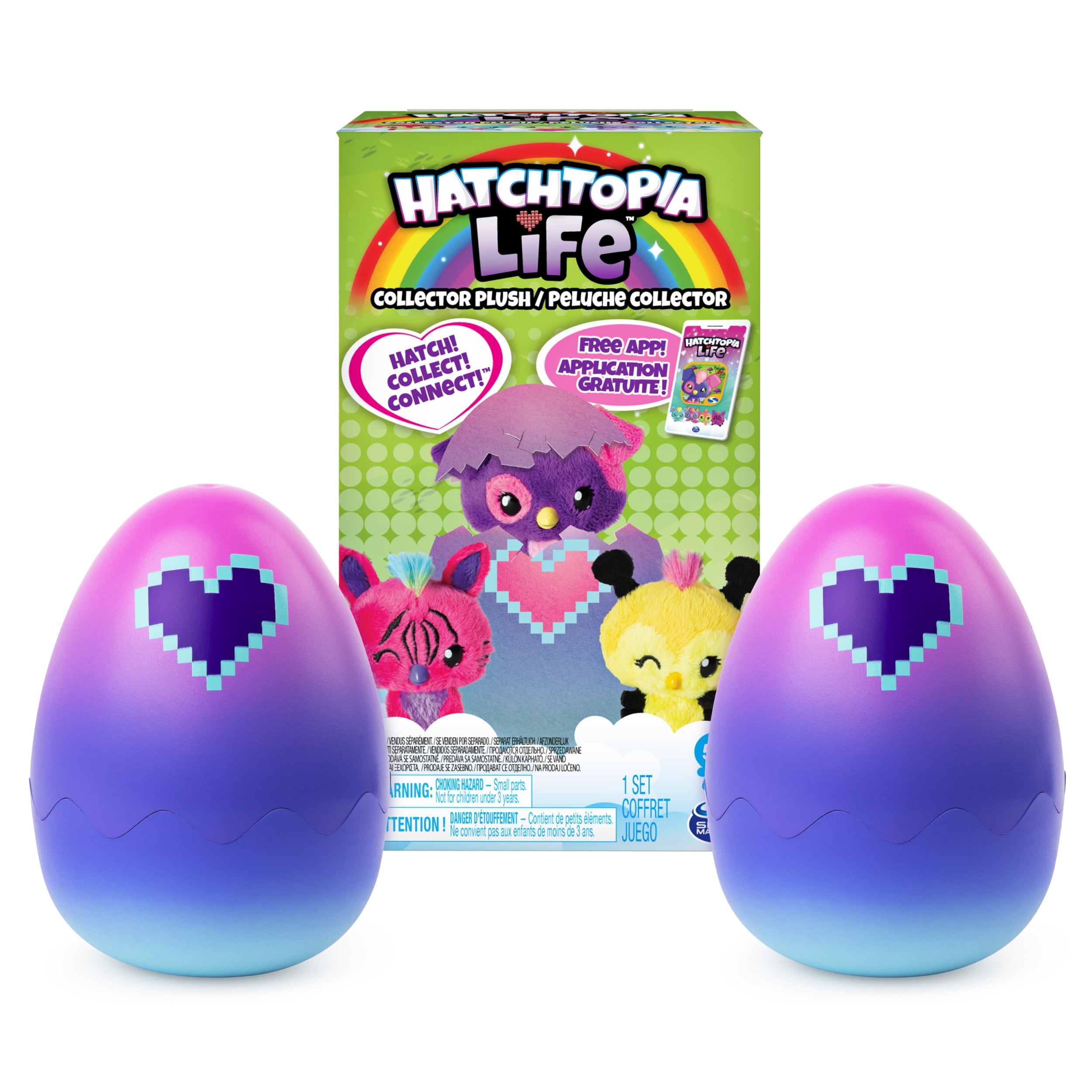 Hatchimals Hatchtopia Life 2-Pack, 2-inch Tall Plush Hatchimals with ...