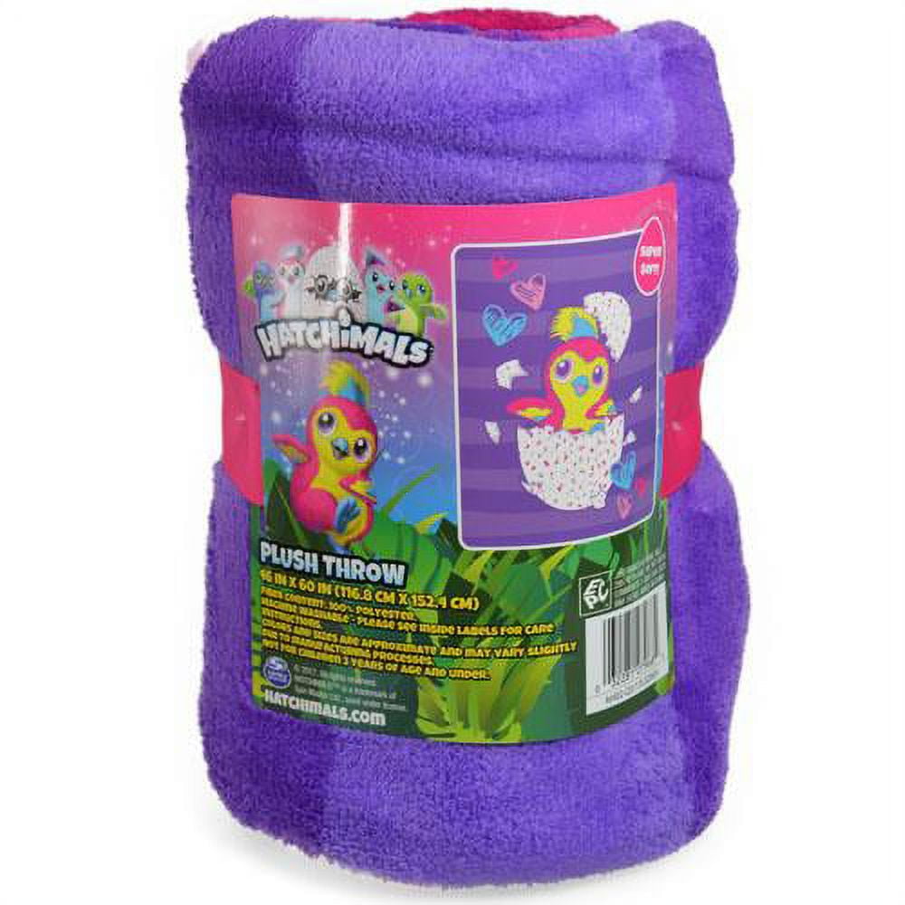 Hatchimals Plush Throw 46x60' Blanket - Walmart.com