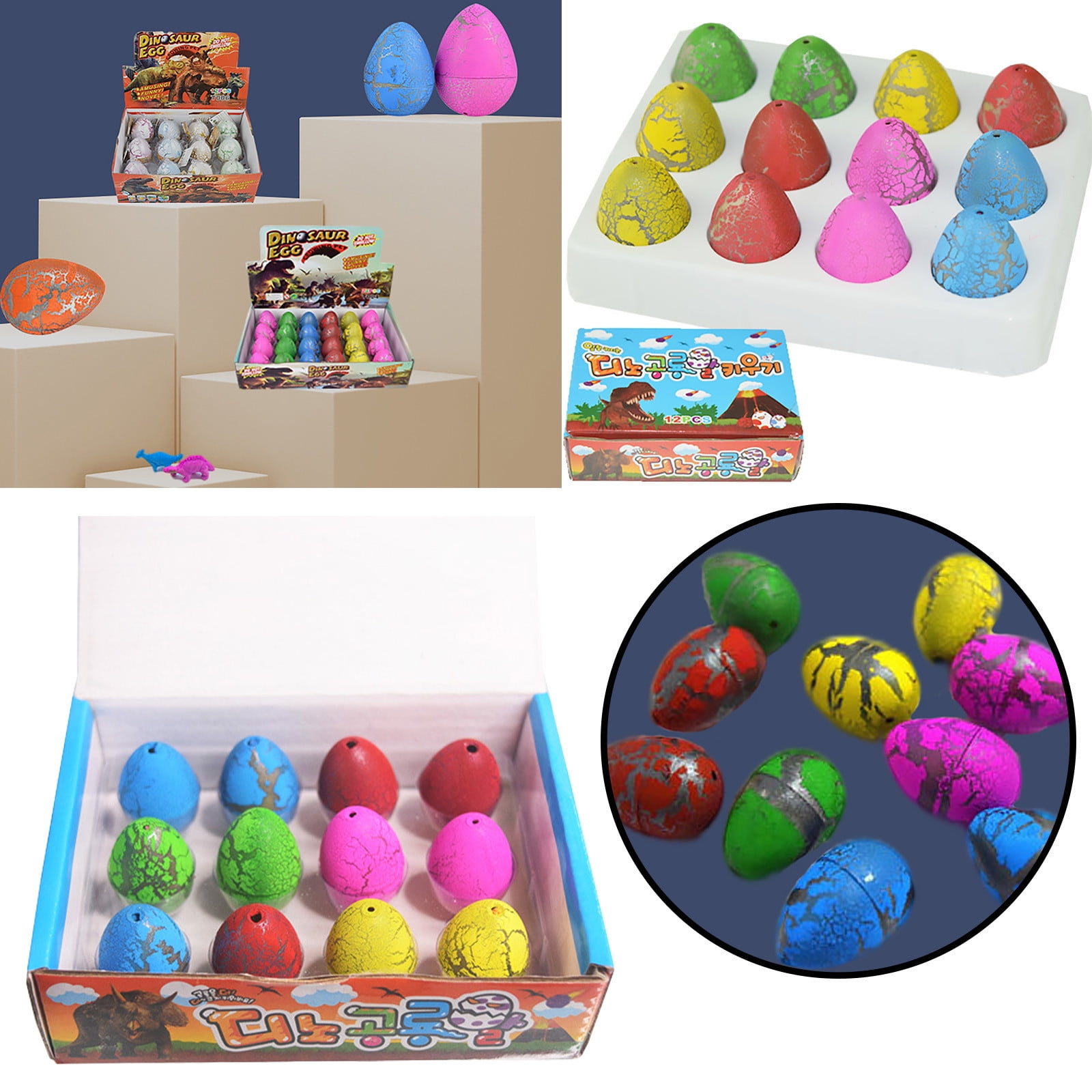 Hatching Growing Dinosaur Toys World 12 Pack Large Size Grow Dinosaurs ...
