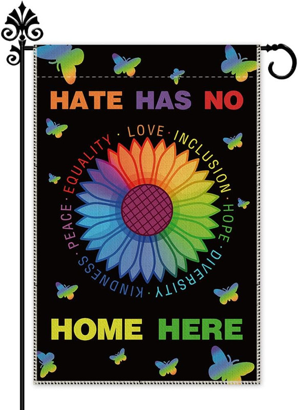 Hate Has No Home Here Garden Flag, Farmhouse Holiday Yard Outdoor Garden Lawn Decoration Flag ...