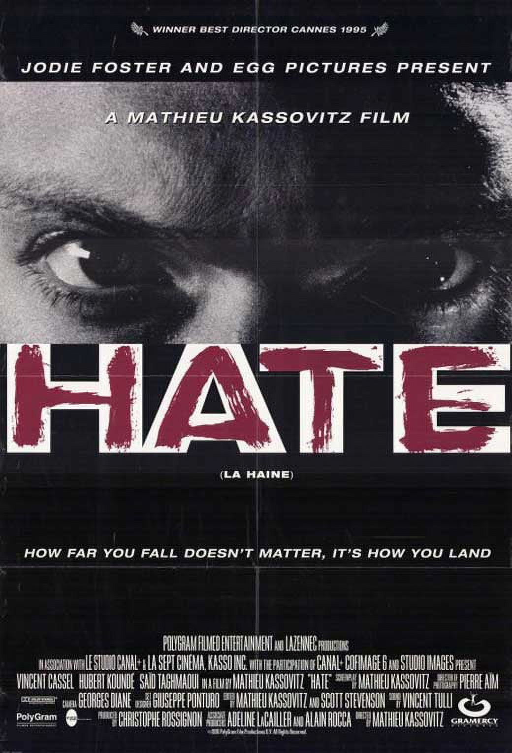 Hate - movie POSTER (Style A) (11" x 17") (1996) - Walmart.com