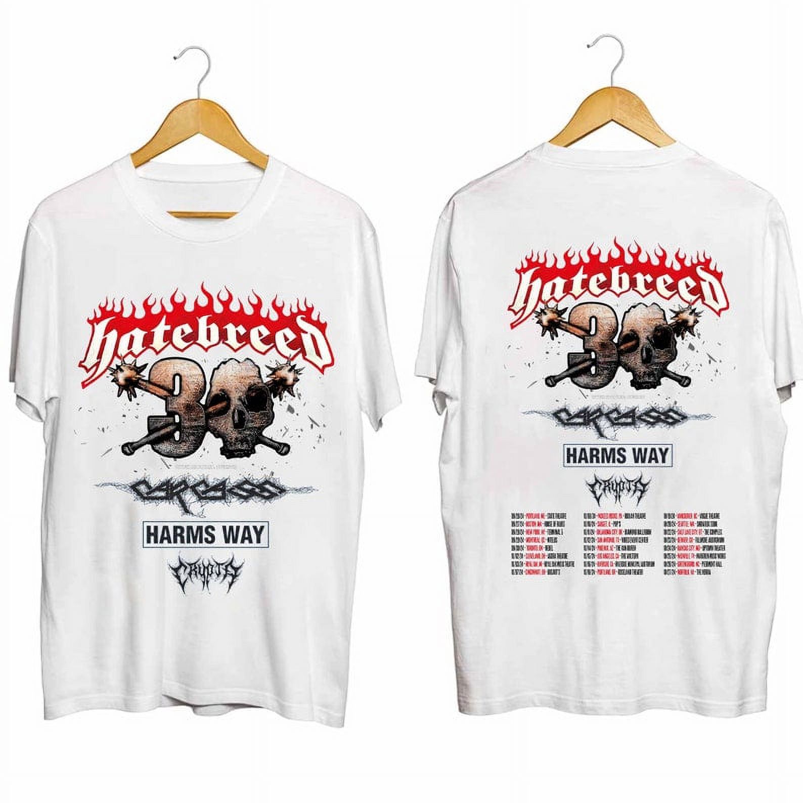 Hatebreed 30th Anniversary North American Tour Shirt, Hatebreed Band ...