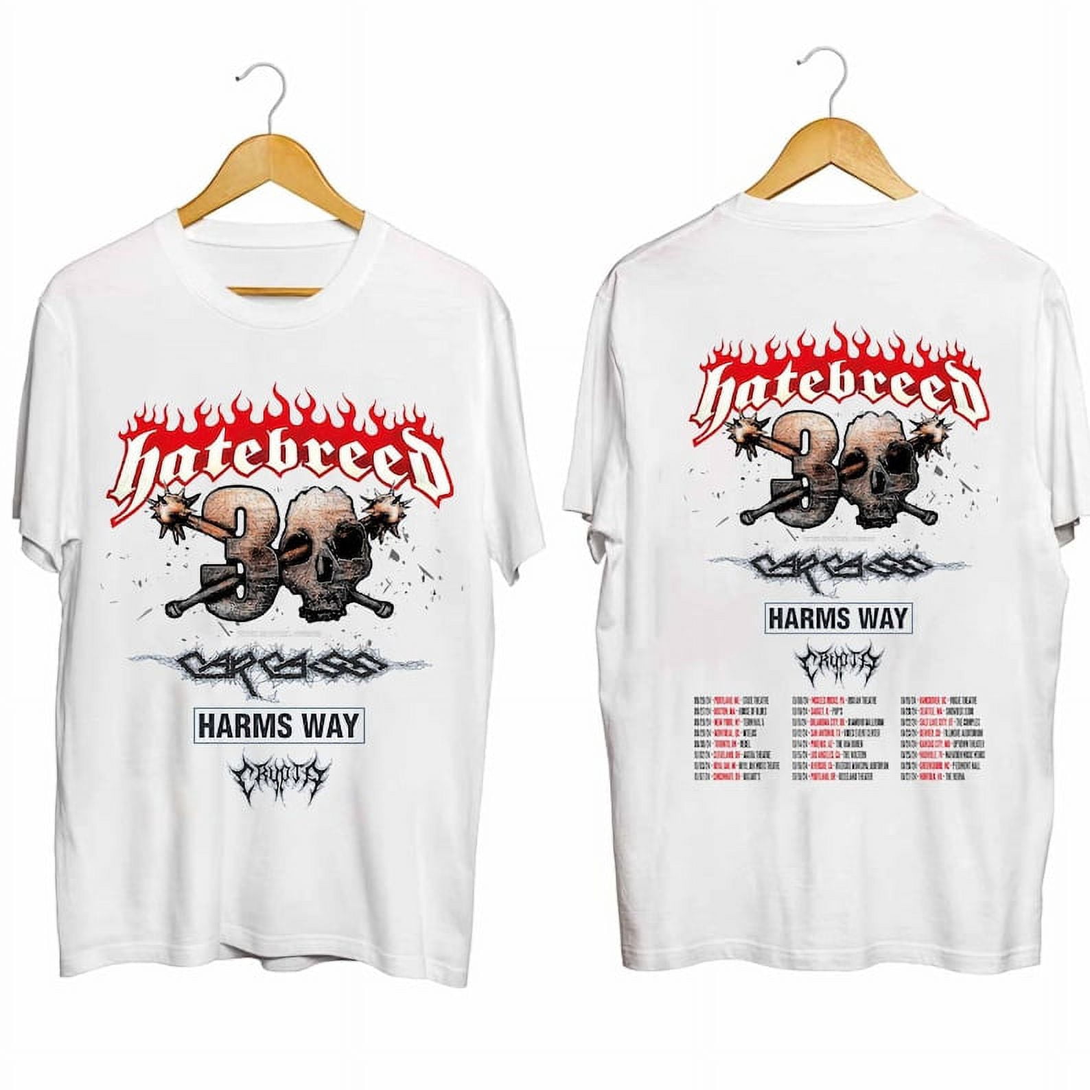 Hatebreed 30th Anniversary North American Tour Shirt, Hatebreed Band ...