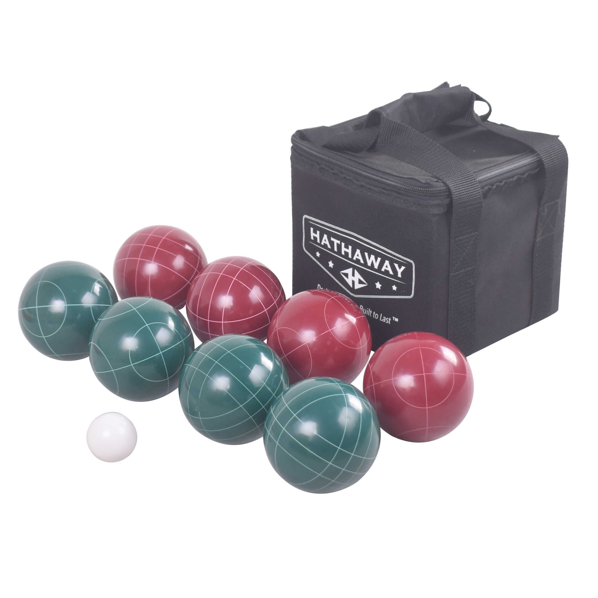 Hathaway Bocce Ball Set w/8 Bocce Balls, 1 Pallino Ball, & Nylon Carry ...