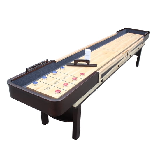 Hathaway Merlot Home Shuffleboard Table, Solid Hardwood and Veneer ...