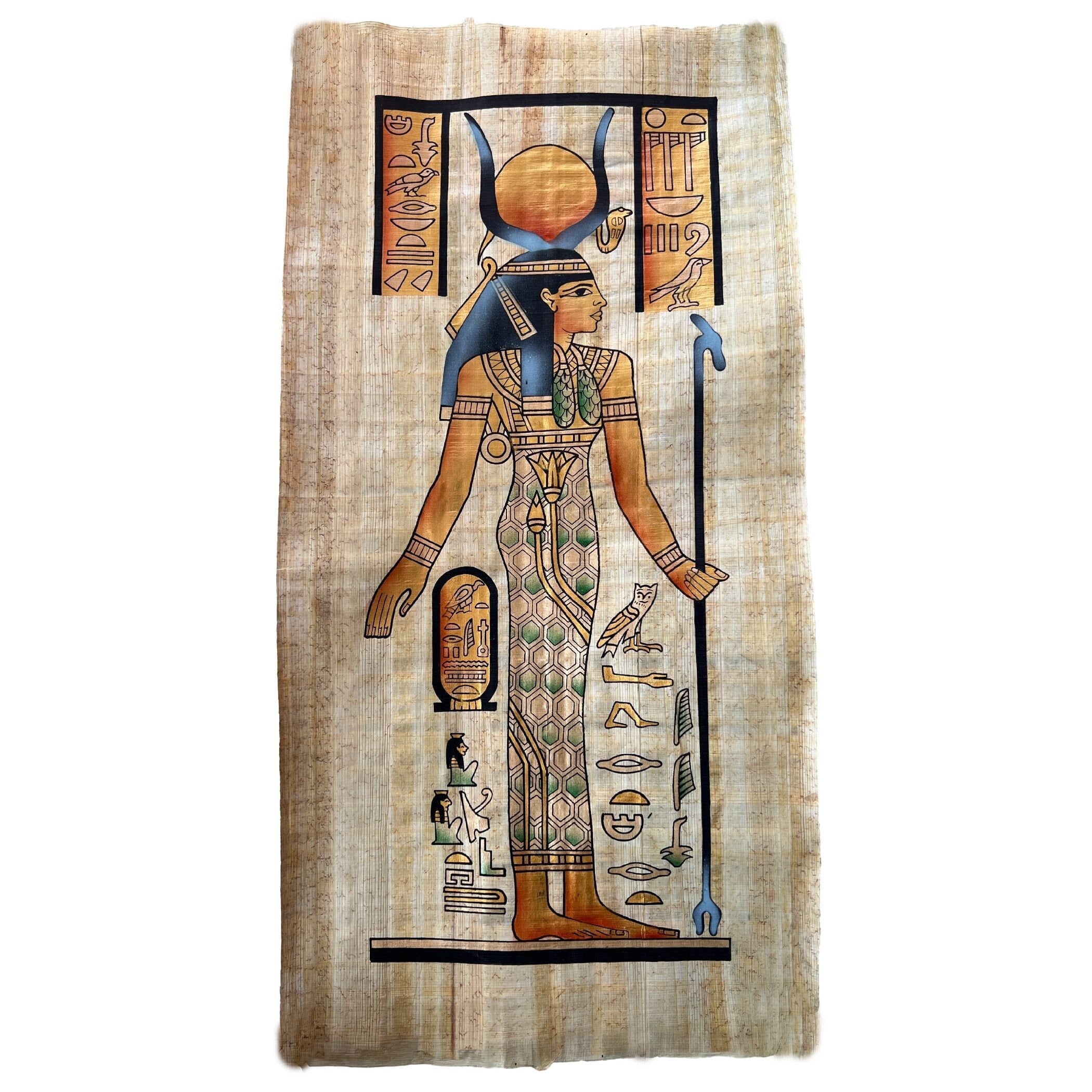 Hathor Portrait Art Poster - Mother Goddess, Sky Goddess, Cow Goddess ...