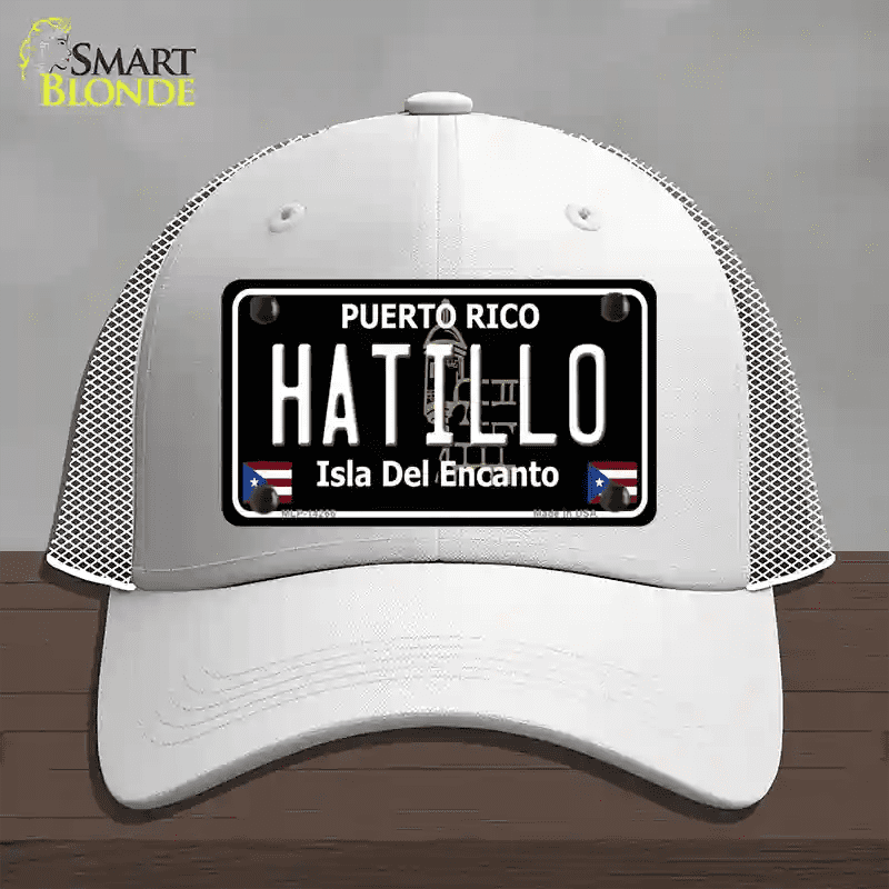 Hatillo Puerto Rico Black Novelty License Plate Hat Mesh White ...