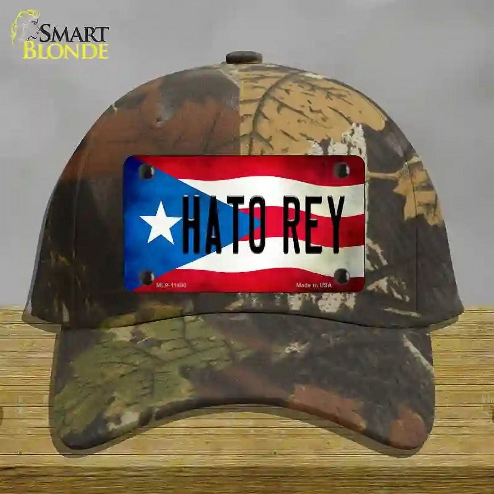Hato Rey Puerto Rico Flag Novelty License Plate Hat Cotton Camoflauge ...