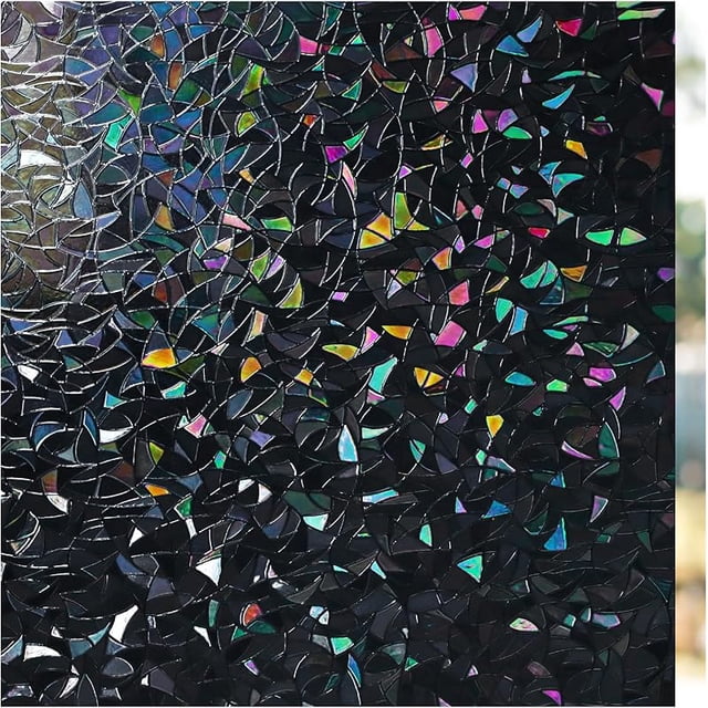 Haton Window Privacy Film, Stained Glass Rainbow Film Decorative Window ...