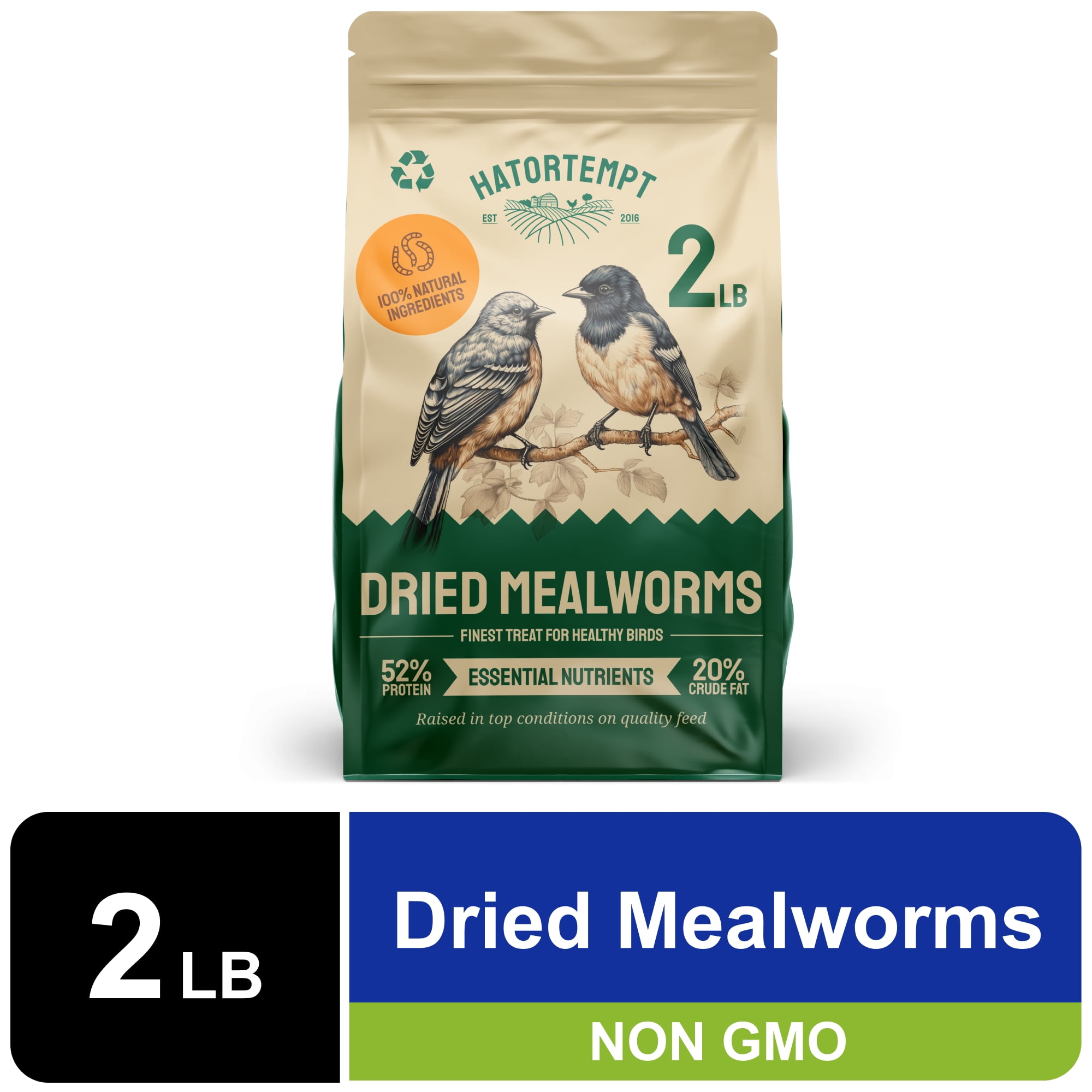 Hatortempt, Mealworms Dry Wild Bird Food, 2lb Bag, 1 Pack - Walmart.com