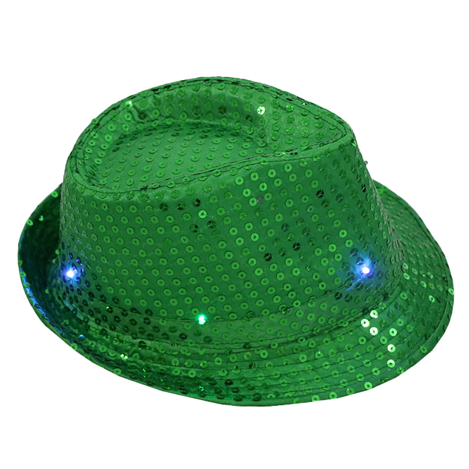 Hats LED Sequin Glow Jazz Performance Props Flash Cowboy Hat - Walmart.com