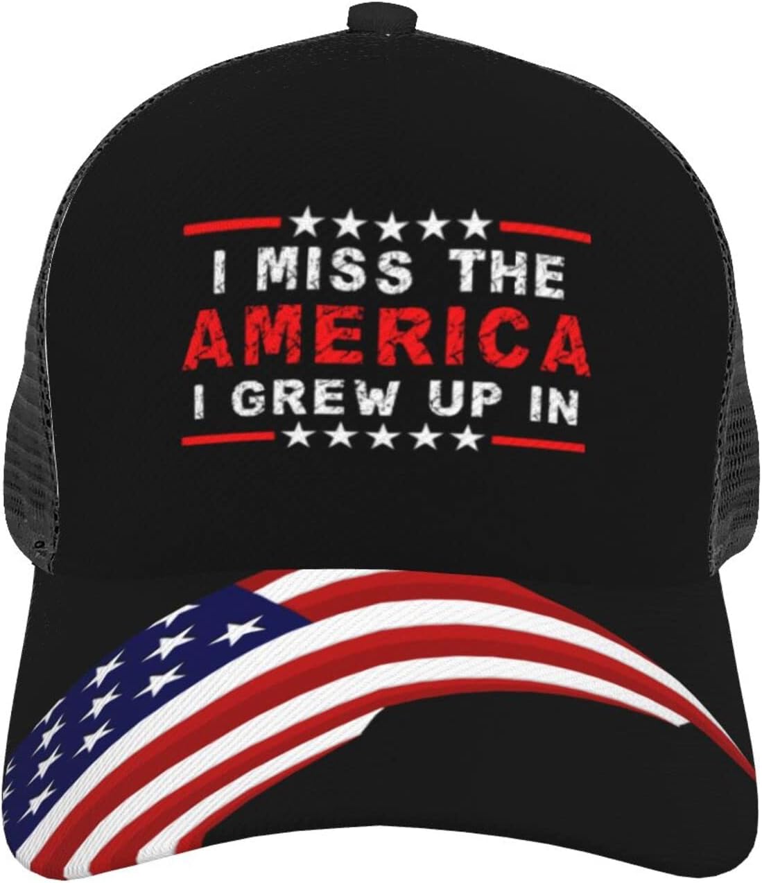 Hats for Men Baseball Cap America Mesh Snapback Hats for Men Mesh Ball ...