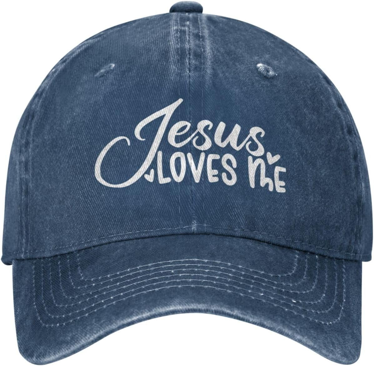 Hats for Men Baseball Cap Jesus Loves Me Gym Hats for Mens Vintage Hat ...