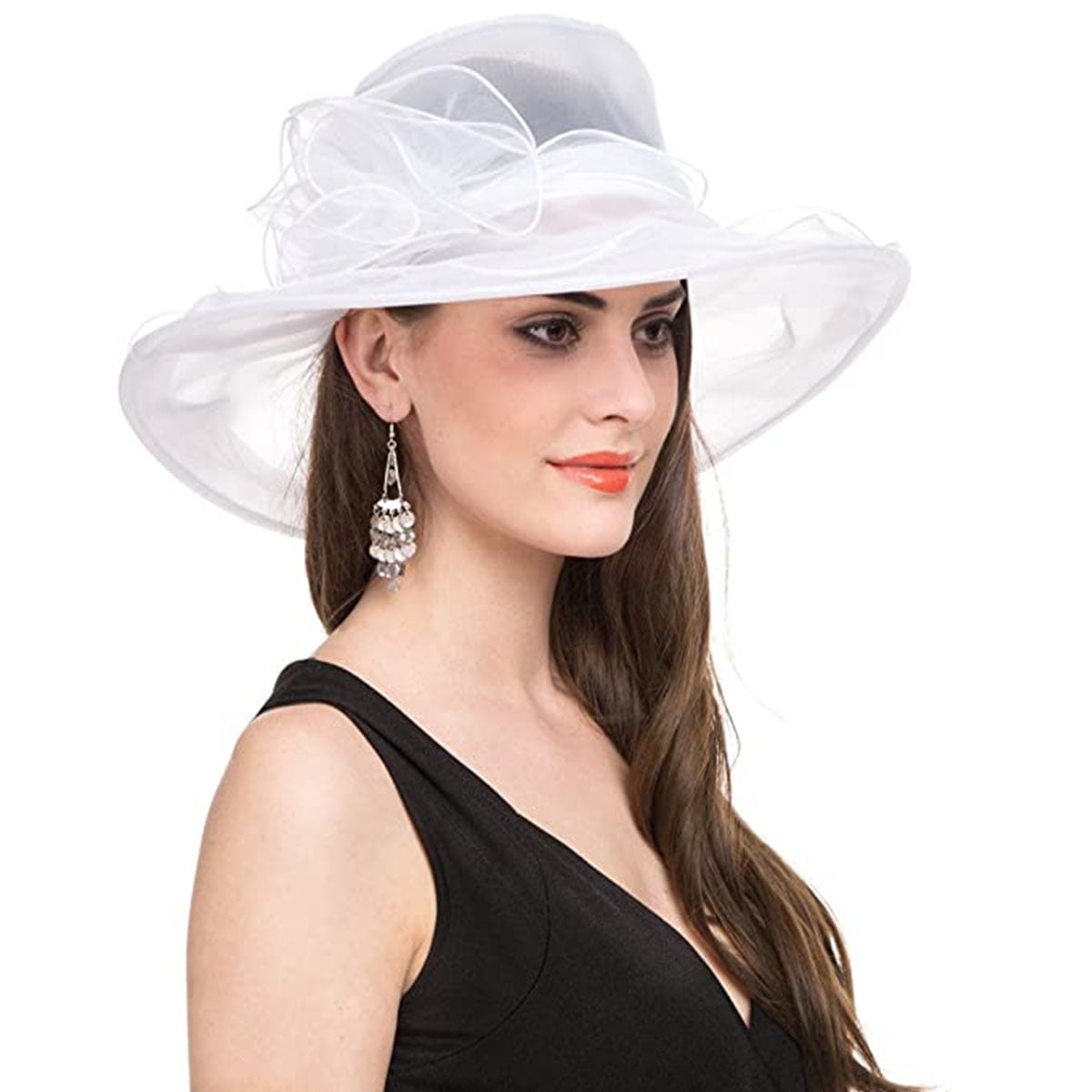 Hats for Women Fascinator Hats for Ladies, Organza Tea Party Bridal ...