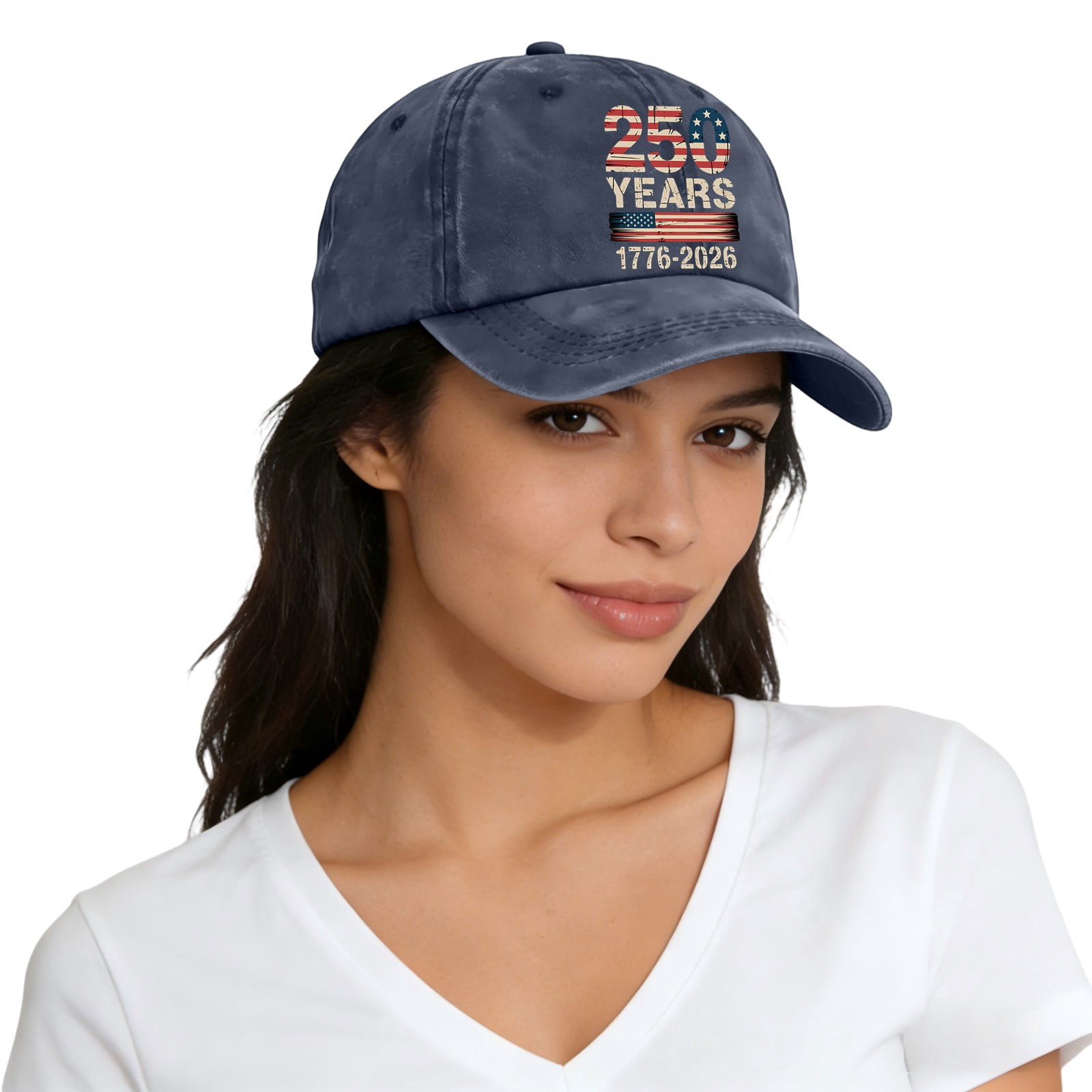Hats for and Women USA 250th Anniversary Embroidered American Flag ...