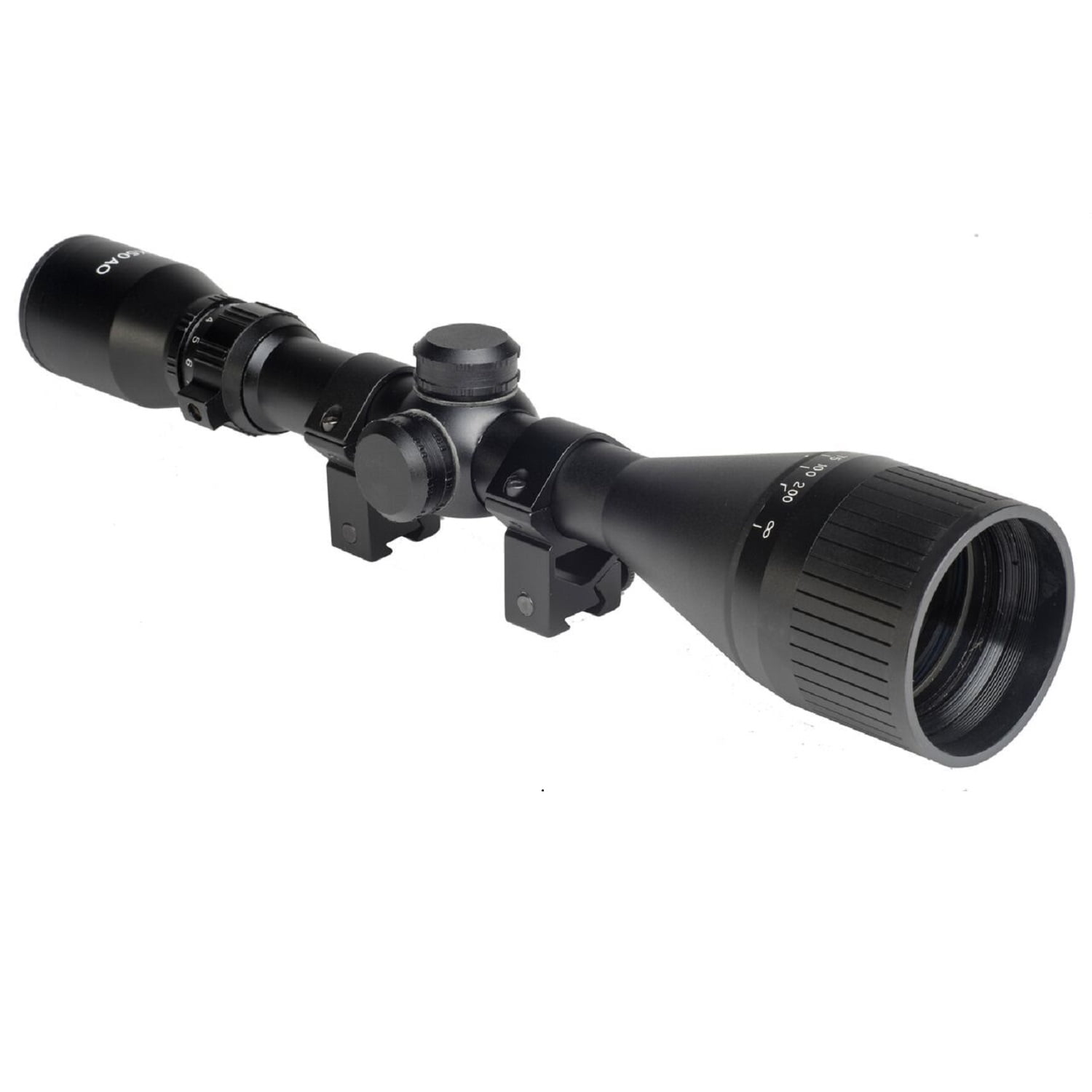 Hatsan Optima 3-12x50AO Airgun Scope w/ Rings 1 in Black Aluminum ...