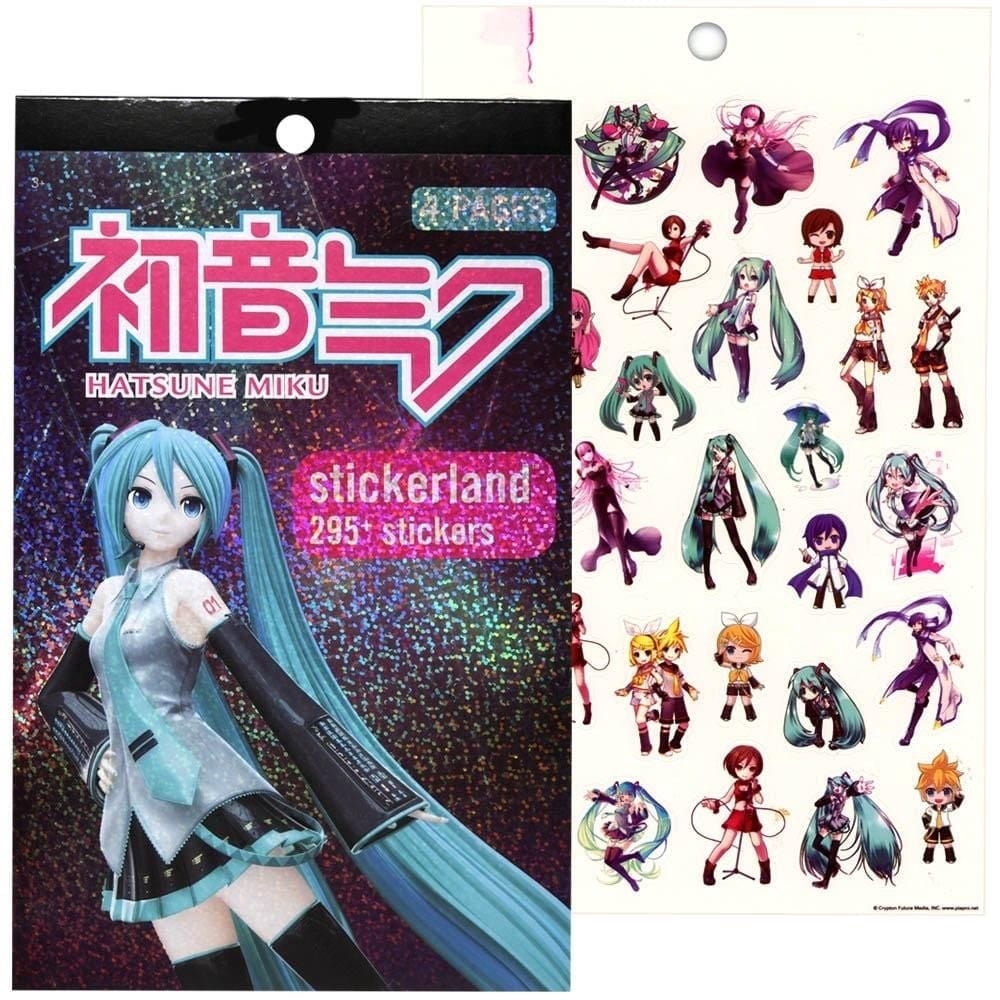 Hatsune Miku 4 Sheet Foil Cover Sticker Pad with 200+ Stickers ...