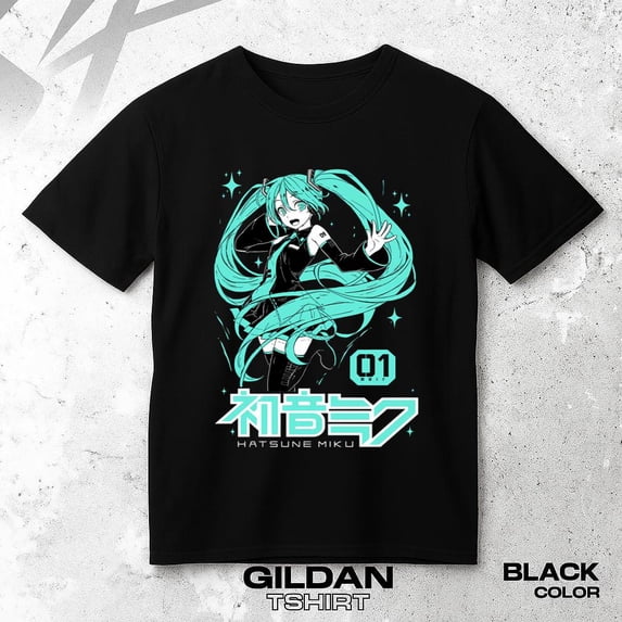 Hatsune Miku Anime Girl Kawaii Project Diva Vocaloid Fan Unisex T-Shirt ...