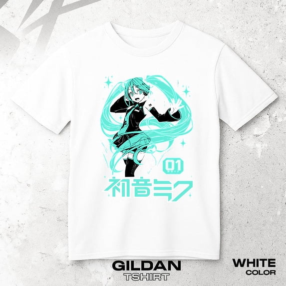 Hatsune Miku Anime Girl Kawaii Project Diva Vocaloid Fan Unisex T-Shirt ...
