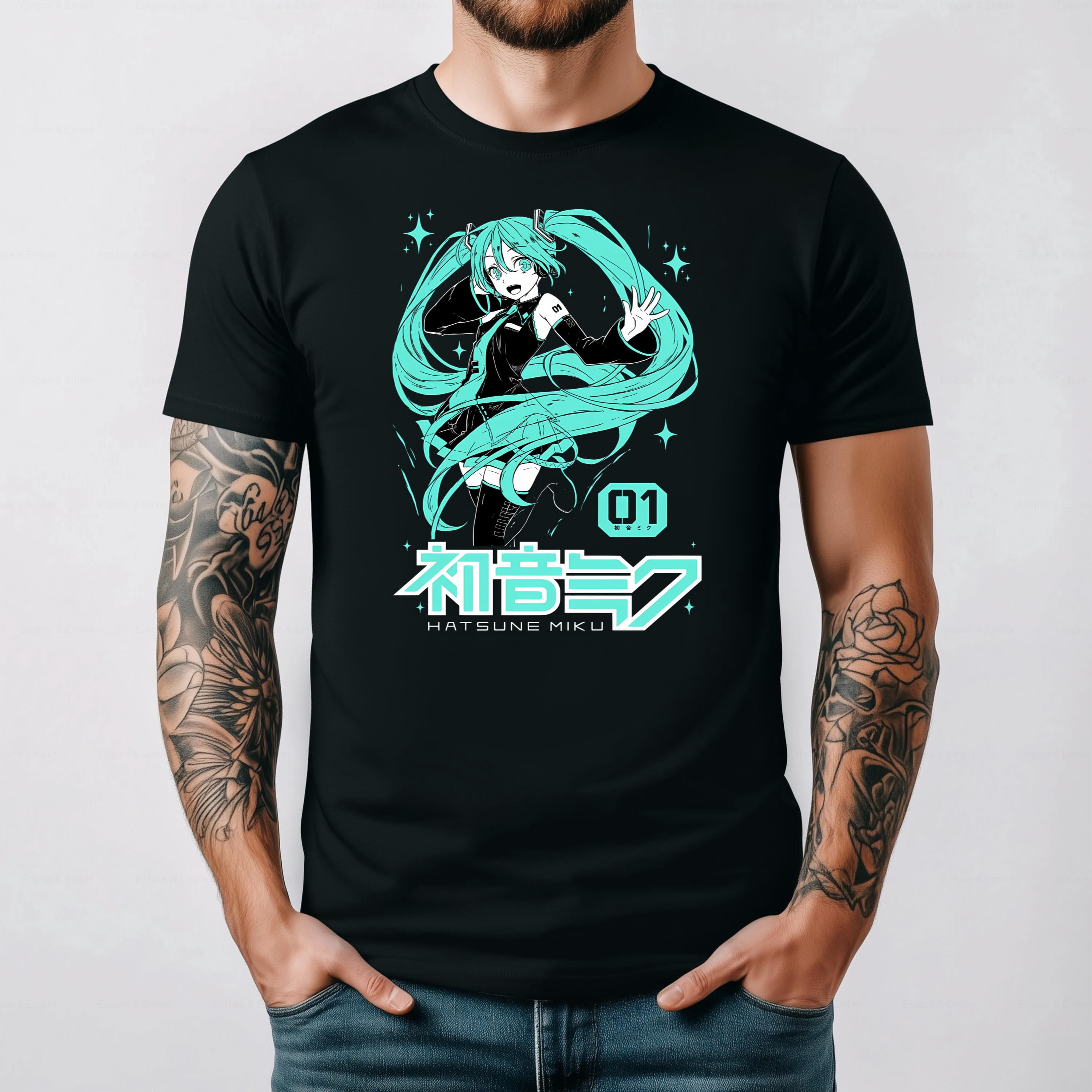Hatsune Miku Anime Girl Kawaii Project Diva Vocaloid Music T Shirt ...