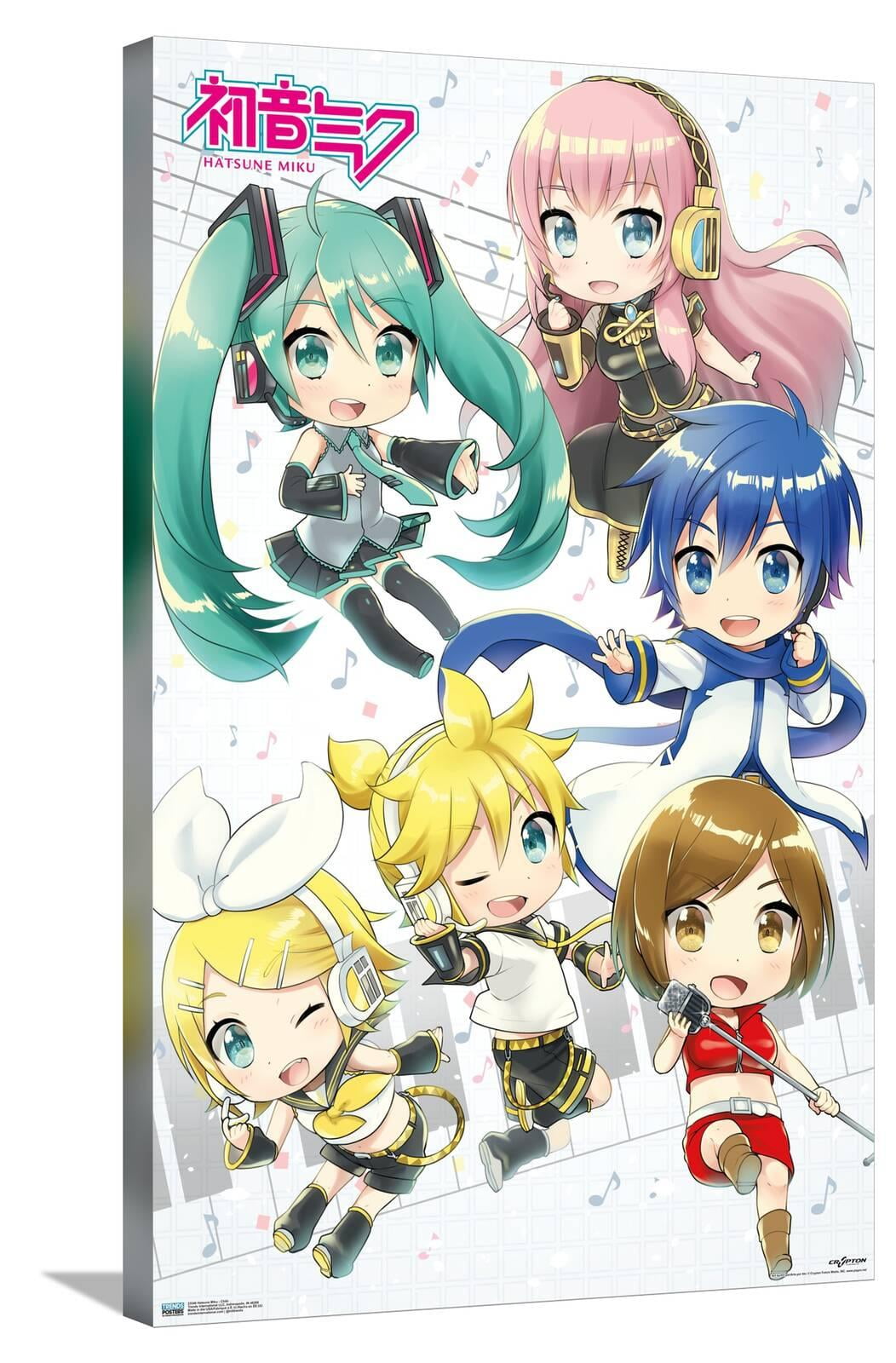 Hatsune Miku - Chibi Canvas Wall Poster, 22.375" x 34" - Walmart.com
