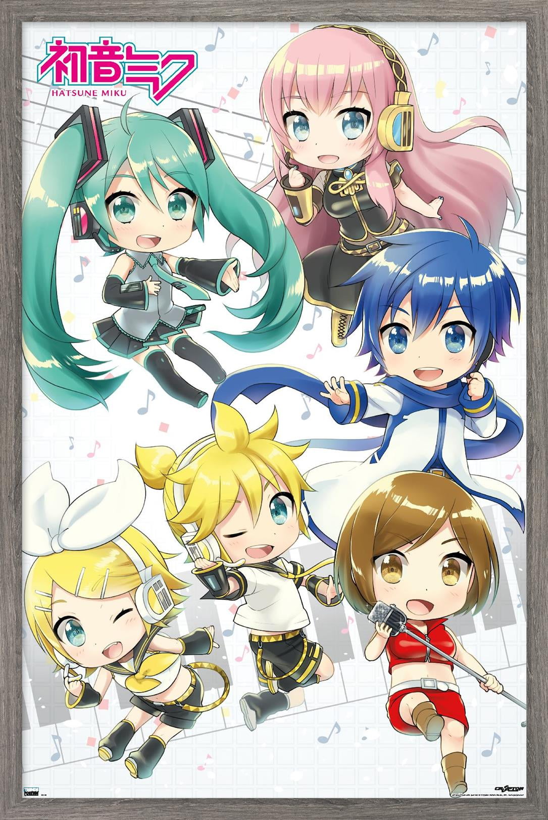 Hatsune Miku - Chibi Wall Poster, 22.375" x 34" Framed - Walmart.com