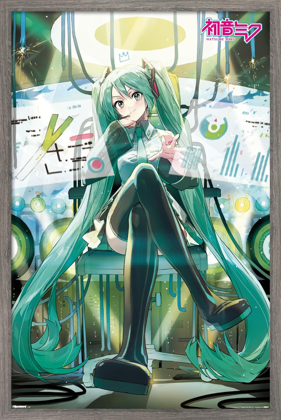 Hatsune Miku - Circuit Lab Tech Wall Poster, 22.375" x 34" Framed ...