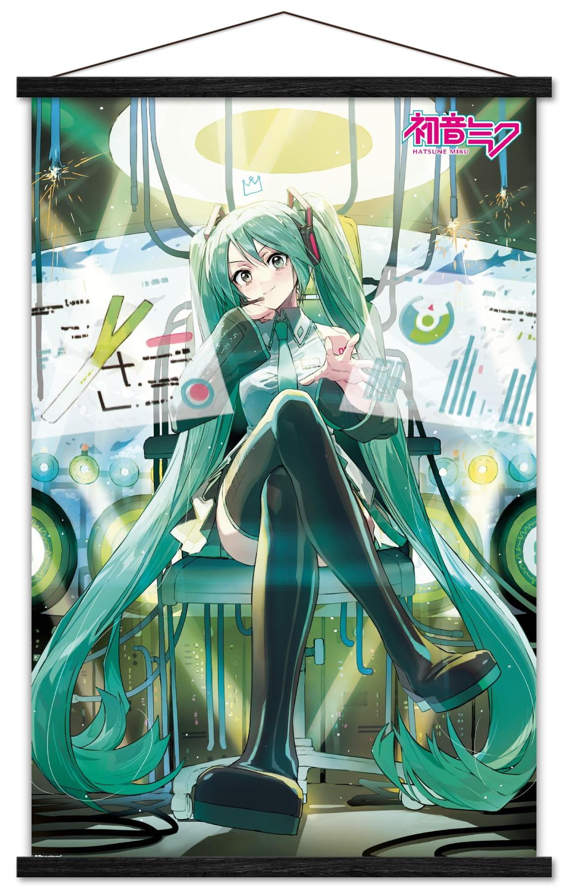 Hatsune Miku - Circuit Lab Tech Wall Poster with Magnetic Frame, 22.375 ...
