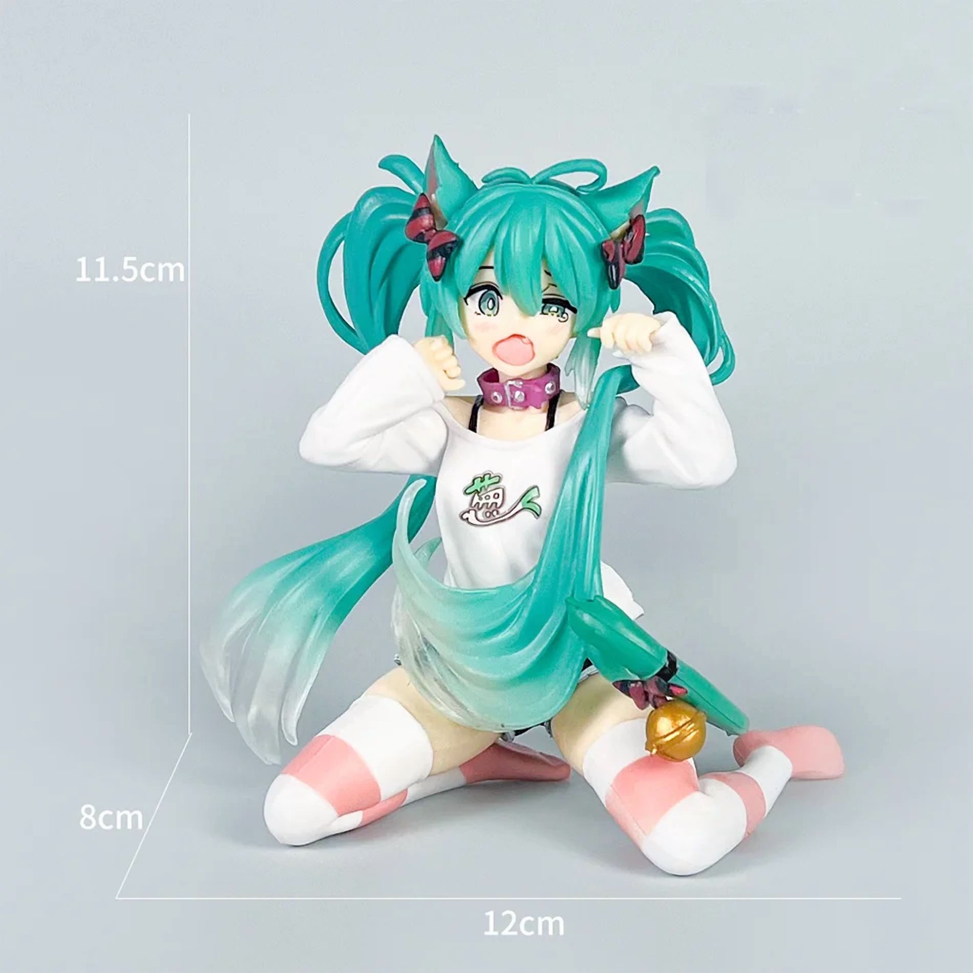 Hatsune Miku Desktop Cute Action Figure 11cm Neko T-Shirt Ver. Anime ...