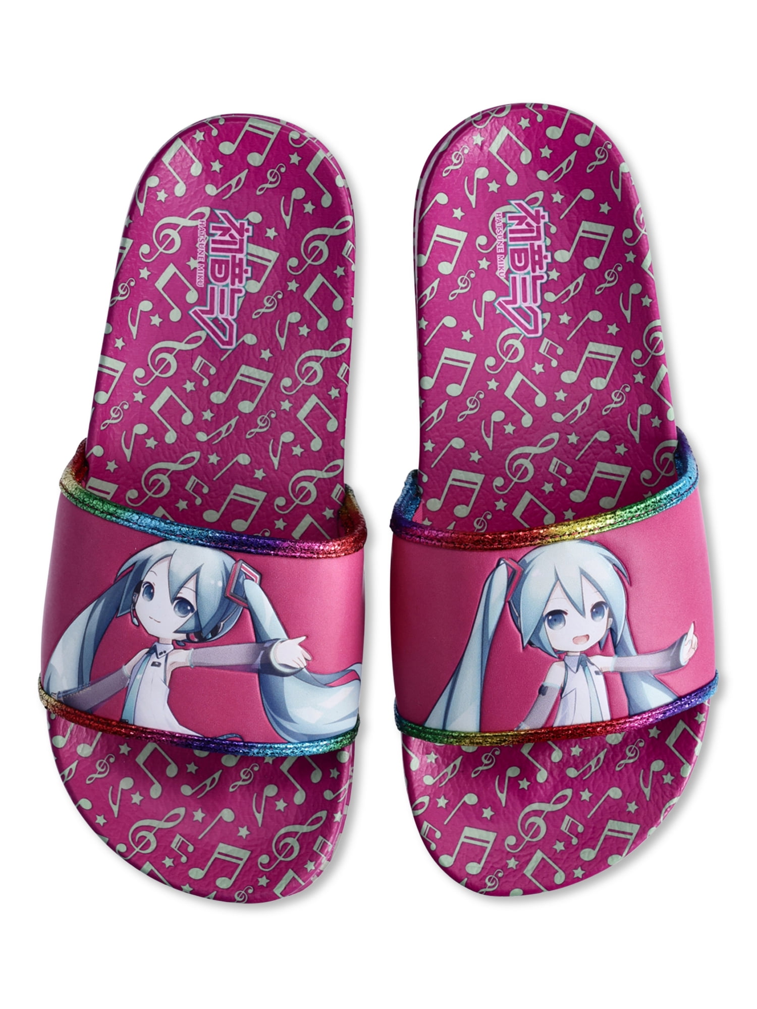 Hatsune Miku Ladies Soccer Slide Sandal, Sizes 6-11 - Walmart.com