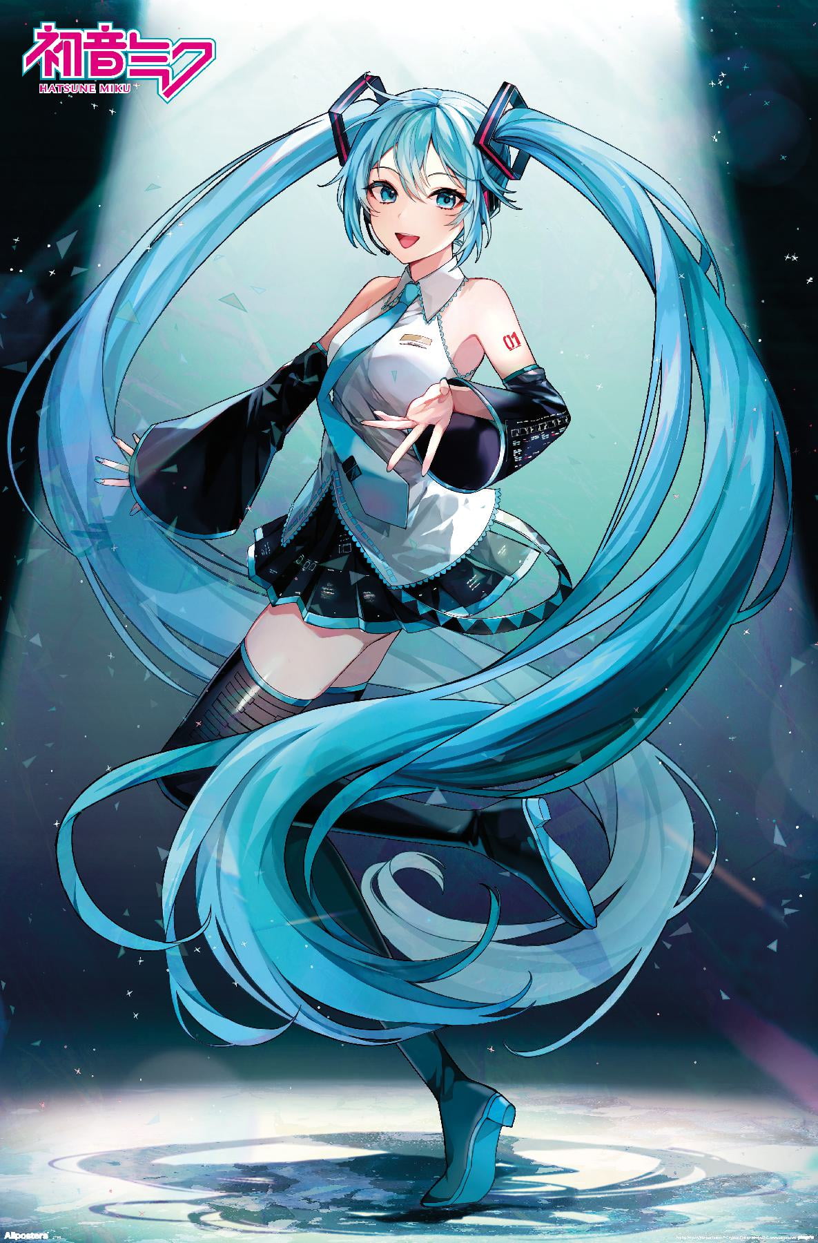 Hatsune Miku - Moonlight Elegance Wall Poster, 22.375" x 34" - Walmart.com