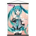 Hatsune Miku - Music Note Wall Poster with Magnetic Frame, 22.375" x 34 ...