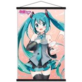 Hatsune Miku - Music Note Wall Poster with Magnetic Frame, 22.375" x 34 ...