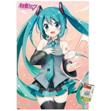 Hatsune Miku - Music Note Wall Poster with Pushpins, 22.375" x 34 ...