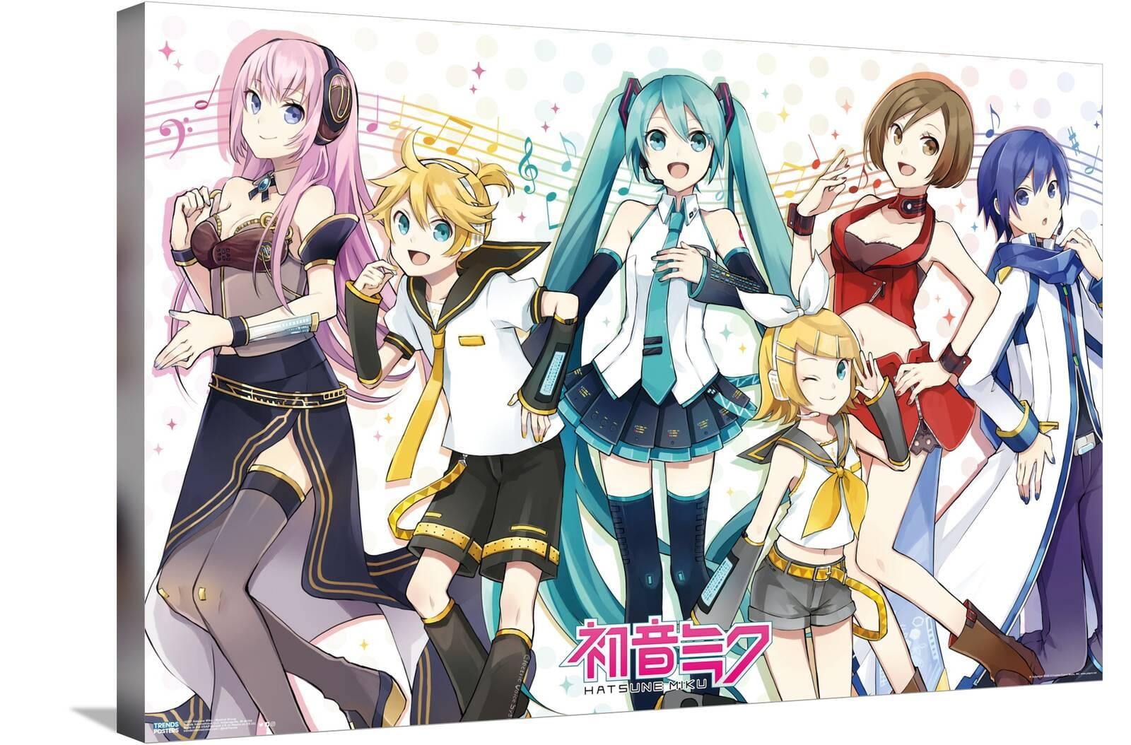 Hatsune Miku - Musical Group Canvas Wall Poster, 22.375" x 34 ...