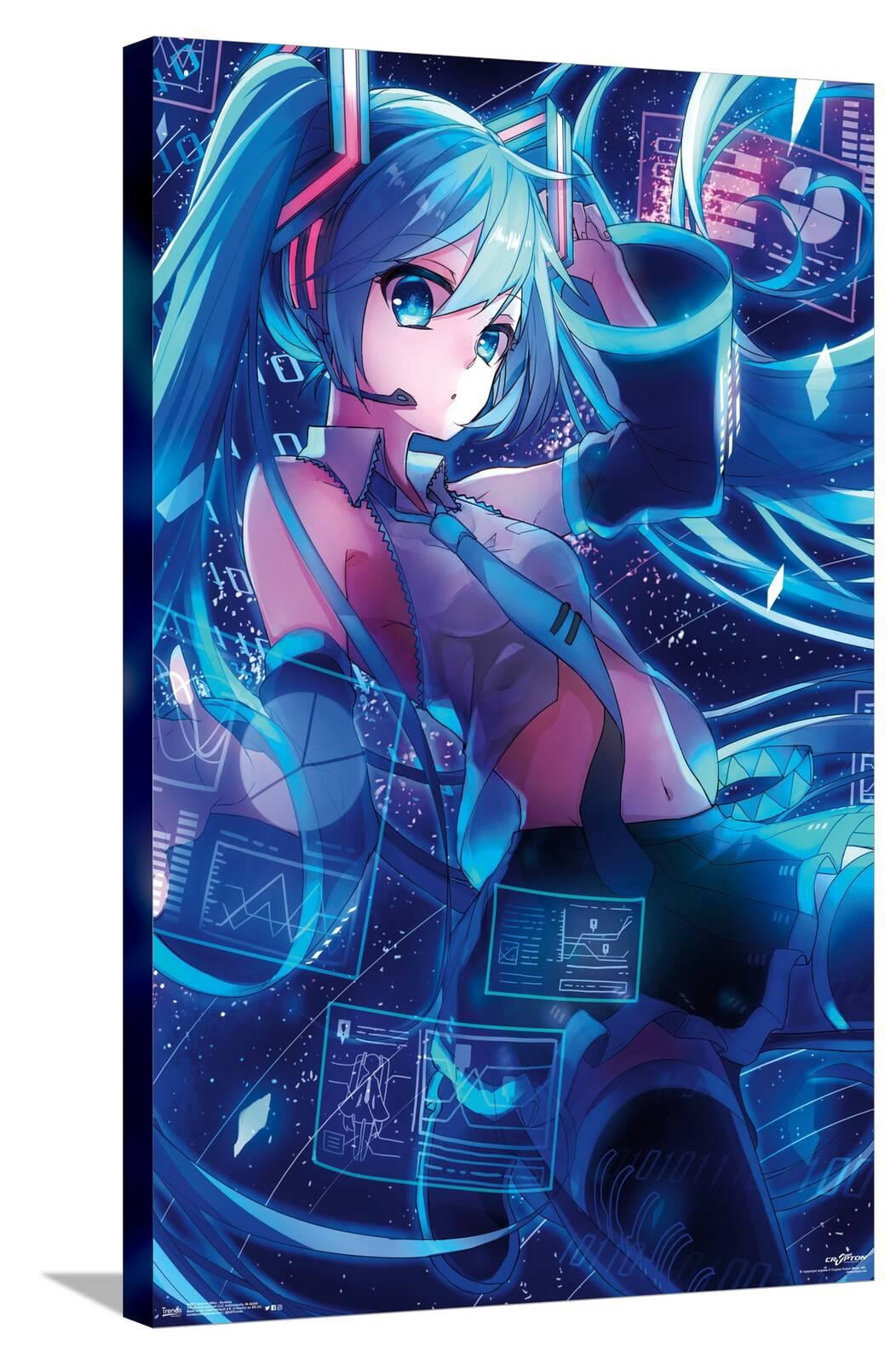 Hatsune Miku - Screens Canvas Wall Poster, 22.375" x 34" - Walmart.com