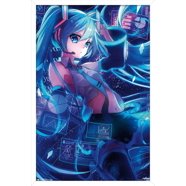 Hatsune Miku - Music Note Wall Poster with Wooden Magnetic Frame, 22. ...