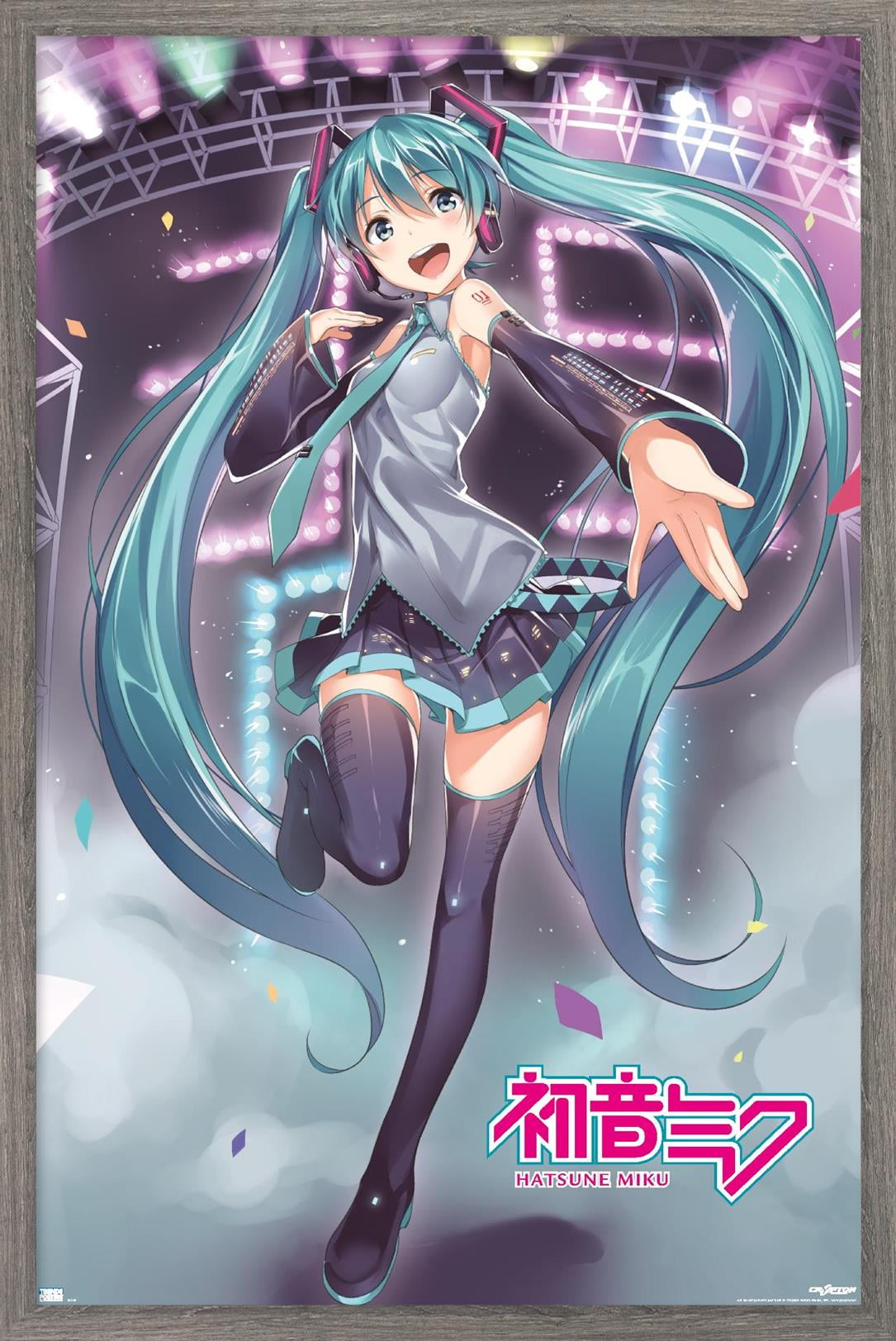 Hatsune Miku - Stage Lights Wall Poster, 22.375" x 34" Framed - Walmart.com