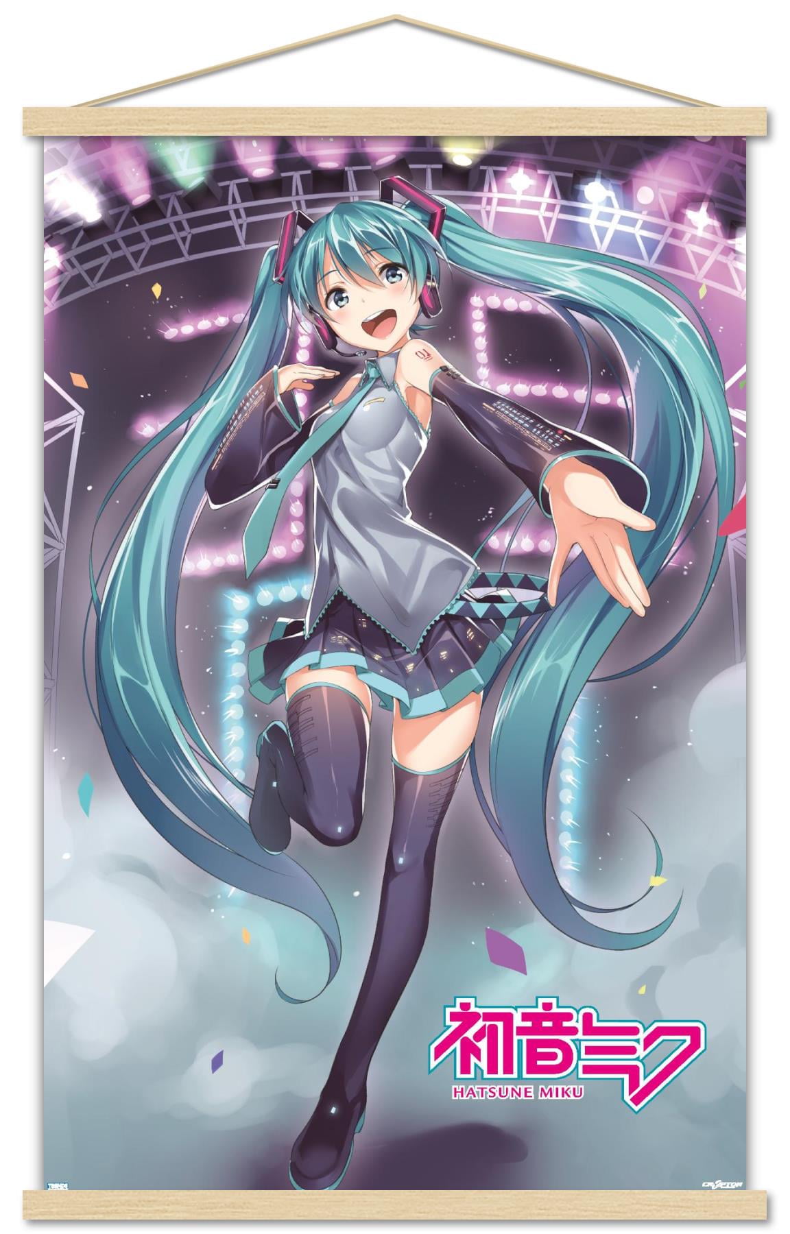 Hatsune Miku - Stage Lights Wall Poster with Magnetic Frame, 22.375" x ...