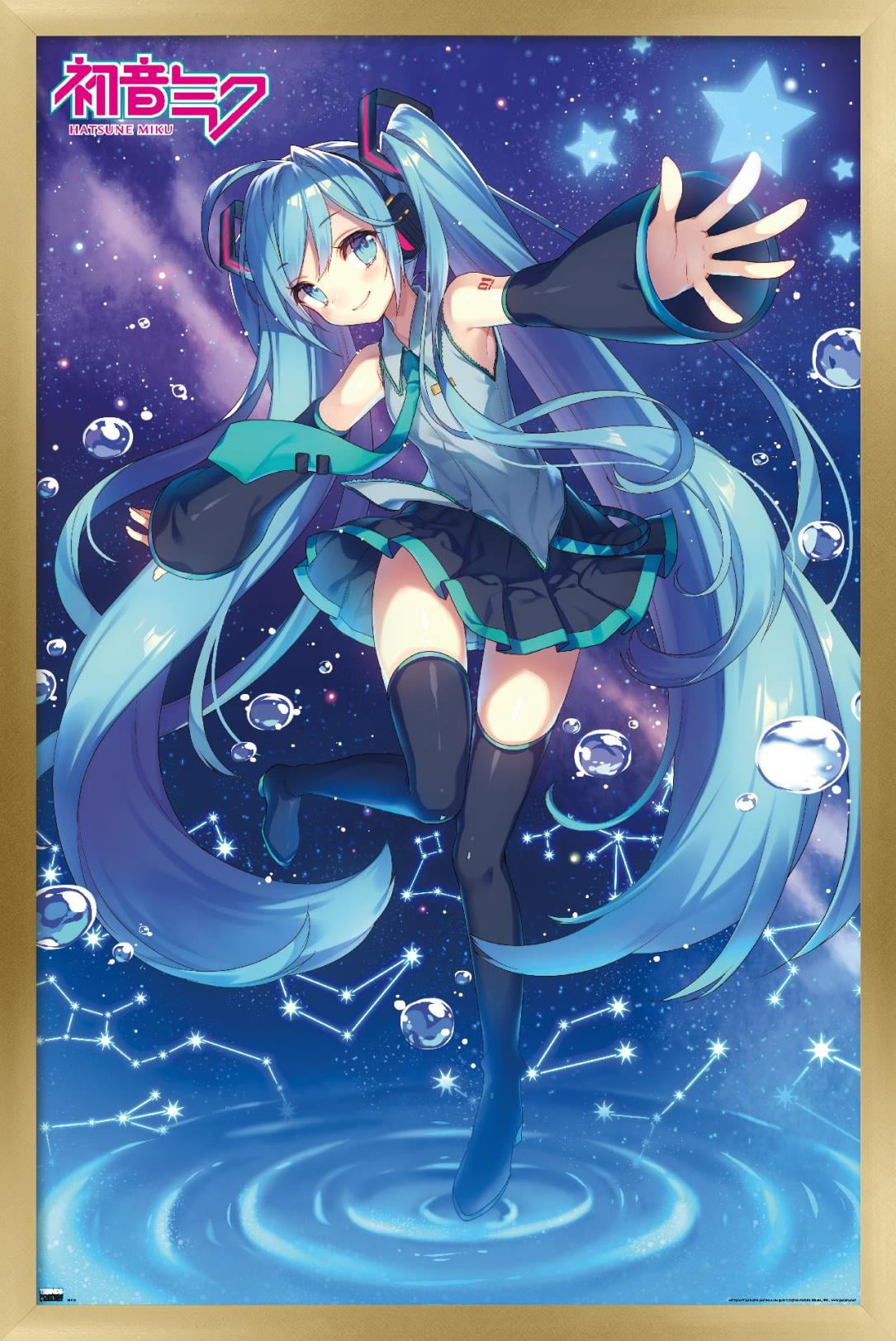Hatsune Miku - Stars Wall Poster, 22.375" x 34", Framed - Walmart.com