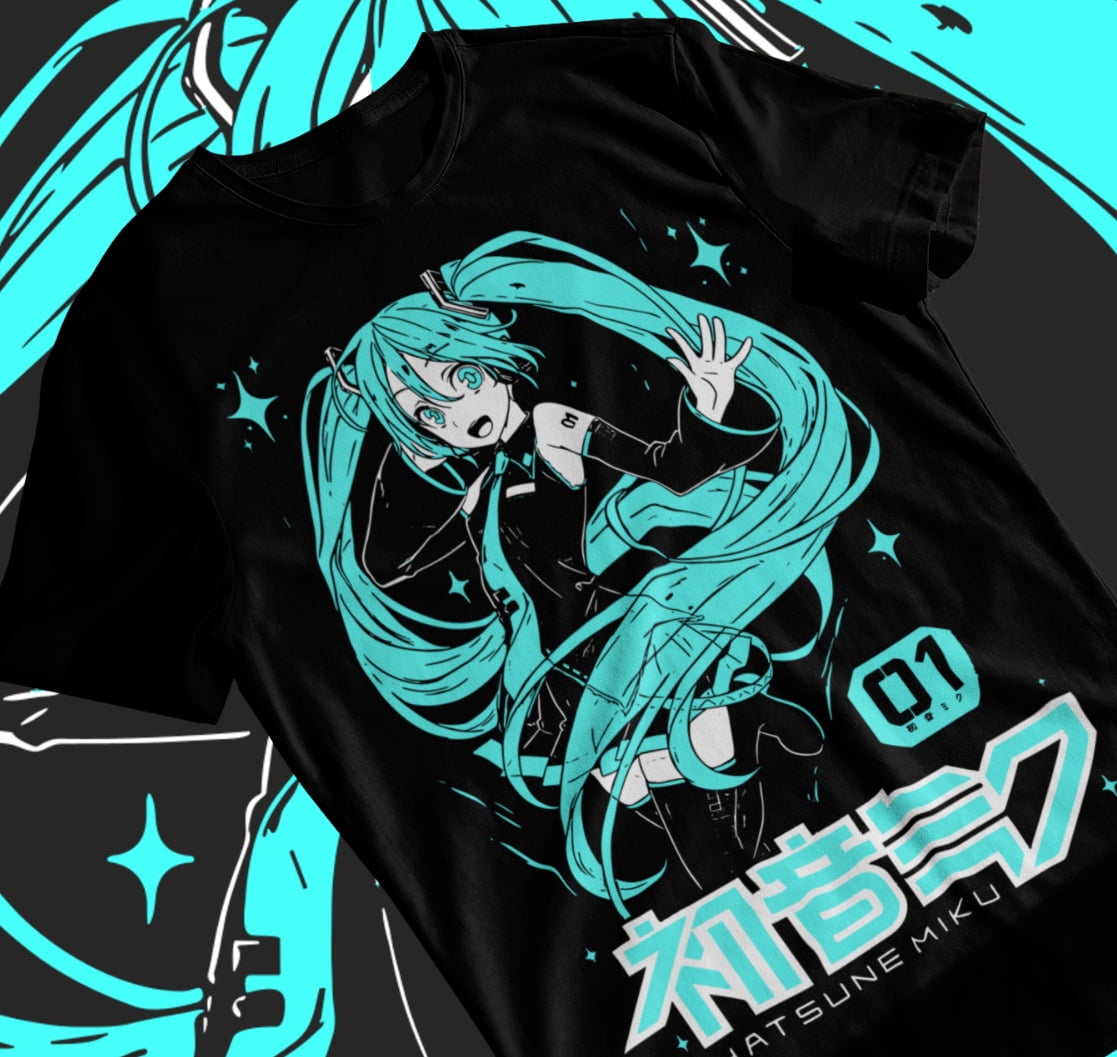 Hatsune Miku T-Shirt Anime Girl Kawaii Project Diva Vocaloid Shirt Soft ...