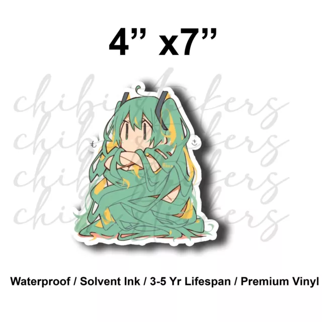 Hatsune Miku Vinyl Sticker Waterproof Decal Anime Girl Kawaii Cute ...