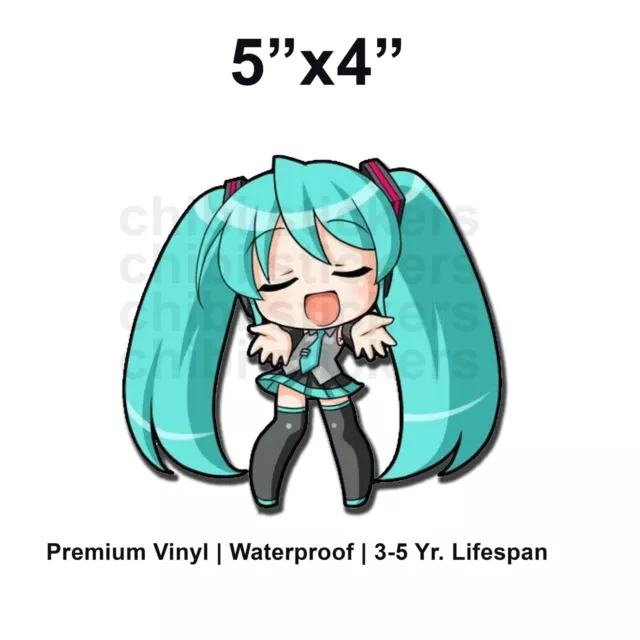 Hatsune Miku Vinyl Sticker Waterproof Decal Anime Girl Kawaii Cute ...